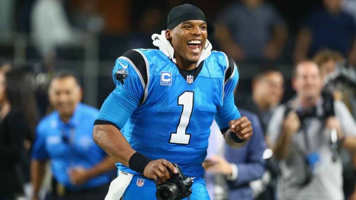 Carolina Panthers’ Cam Newton interrupted by teammate MVP chant ...